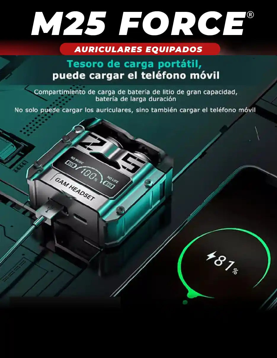 AURICULARES M25 FORCE [PV1-TIKTOK-HYPEIMPORTS] – Hypeimports-GUA